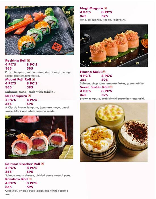 Menu at Ponzu - Dim Sum & Sushi Bar, New Delhi, C-116