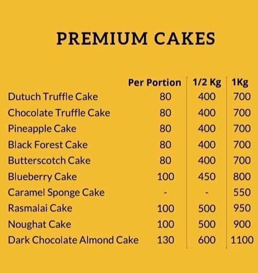 Menu of CFB Fresh Delights, Santacruz West, Mumbai