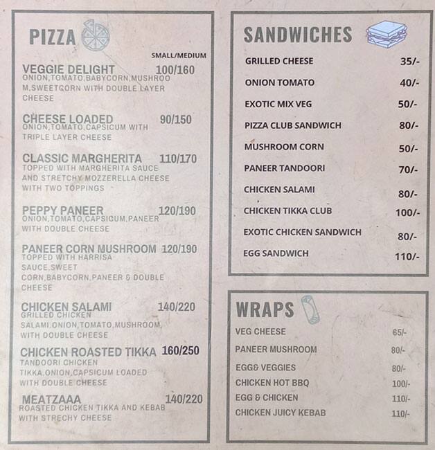 Menu of Moments' Kitchen, Paschim Vihar, New Delhi