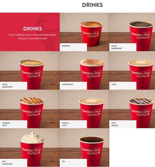 Menu at KFC restaurant, Enfield, Enfield Retail Park