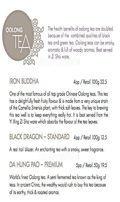 Menu at Oriental Teahouse Chadstone restaurant, Chadstone