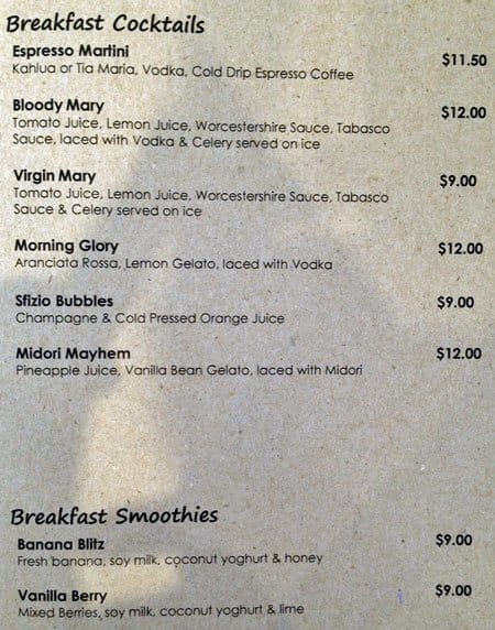 Menu at Sfizio Cucina restaurant, Norwood
