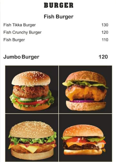 Menu at Baba Burger's 1, Pune