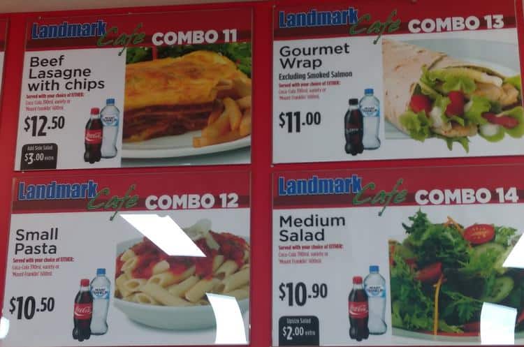 Menu at Landmark Cafe, Silverwater
