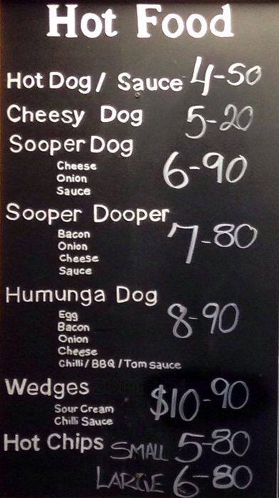 Menu at Annies Cafe, Christies Beach