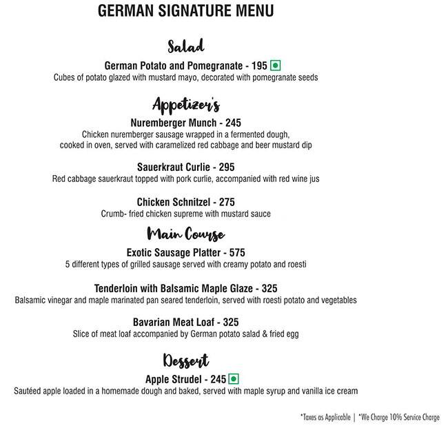BumbleBee Brauhaus Menu, Menu podniku BumbleBee Brauhaus, Indiranagar ...