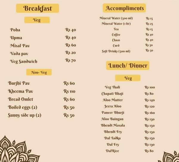 Menu of Ajji's Kitchen, Lonavala, Pune