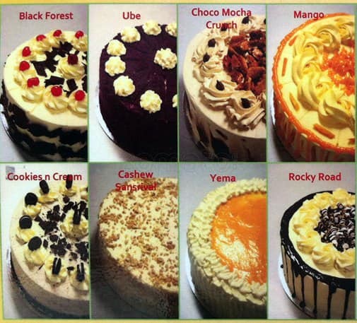 Menu at Gold Ribbon Cafe, Auckland