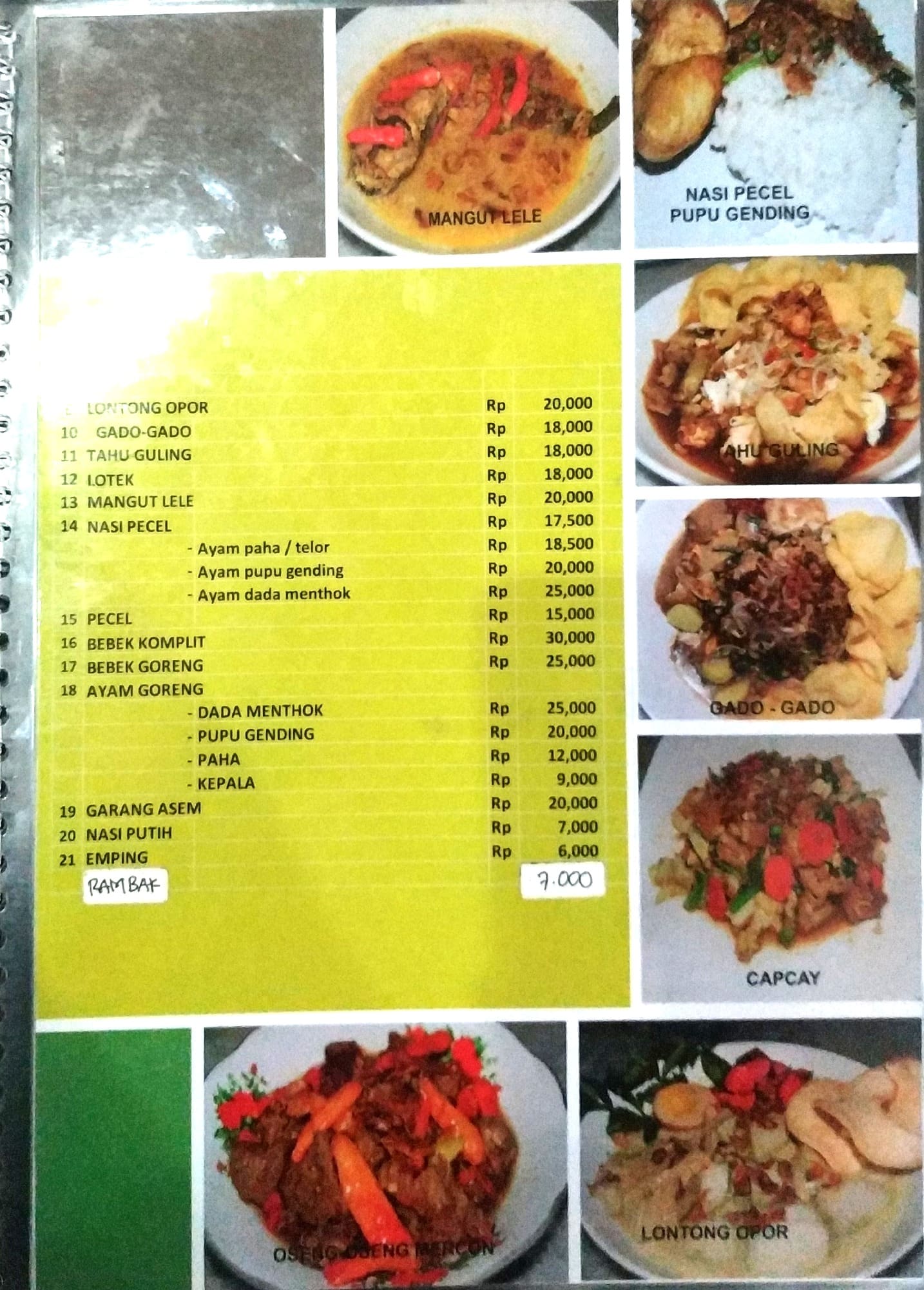 Menu at Bakmi Jawa Pejompongan Jakarta restaurant, Jakarta, Jl ...