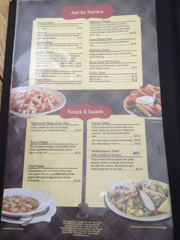 Menu at Pembroke Big Stop Restaurant, Pembroke, Paul Martin Dr