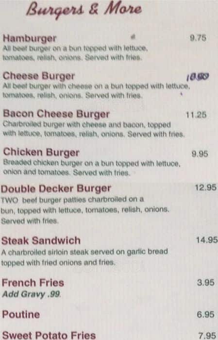 Menu at Thruway Restaurant, Carleton Place