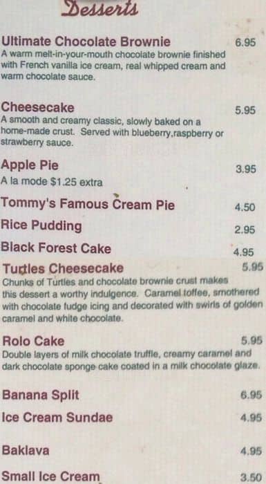 Menu at Thruway Restaurant, Carleton Place