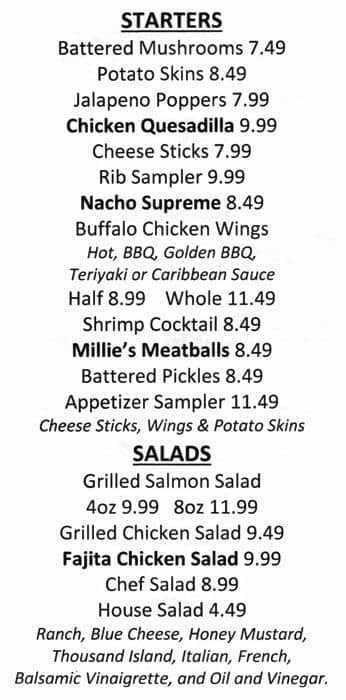 Menu at Landing Restaurant, Sherrills Ford