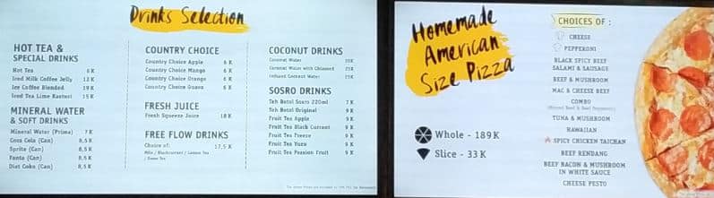 Menu at Pizza Grand Lucky, Jakarta