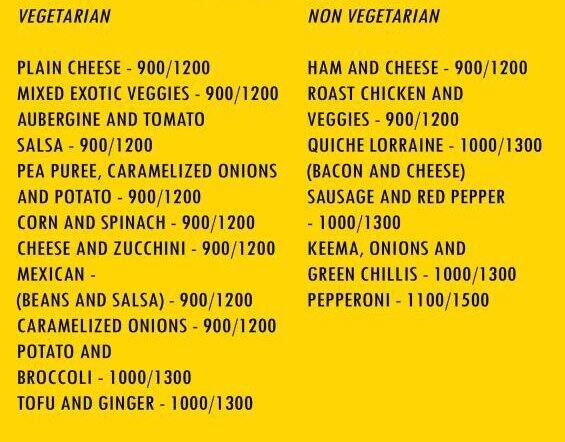 Menu at Ave Maria Cakes, New Delhi, 23