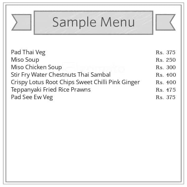 Menu of Happy Thai, Worli, Mumbai