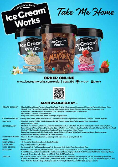 Menu of Ice Cream Works, Sector 45, Gurgaon