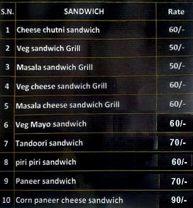 Menu at Paprika Pizza Hut And Sandwich, Indore