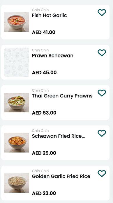 Menu at Chin Chin - Chinese, Asian & Noodles restaurant, Dubai, Shop 4