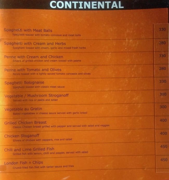 Menu at Golden Restaurant, Bengaluru, Jayamahal Palace