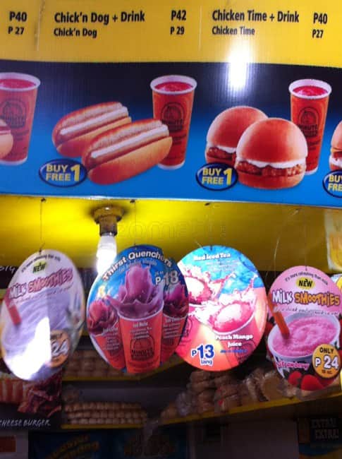 Menu at Minute Burger restaurant, Parañaque, Quirino Ave