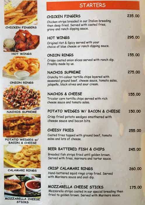 Carlo's Pizza Menu, Menu for Carlo's Pizza, Tagaytay City, Tagaytay ...