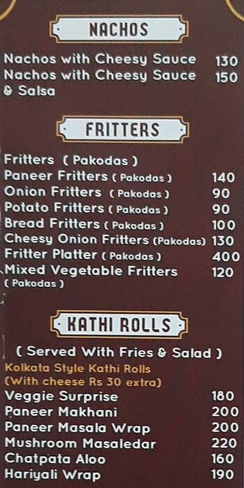 Menu of Craft Of Food 2.0, Linking Road, Bandra West, Mumbai