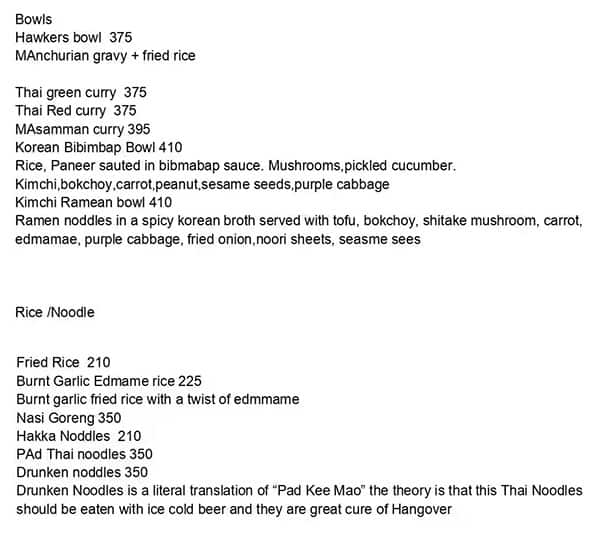 Menu at Aunty Lee - The Pan Asian Kitchen, Surat