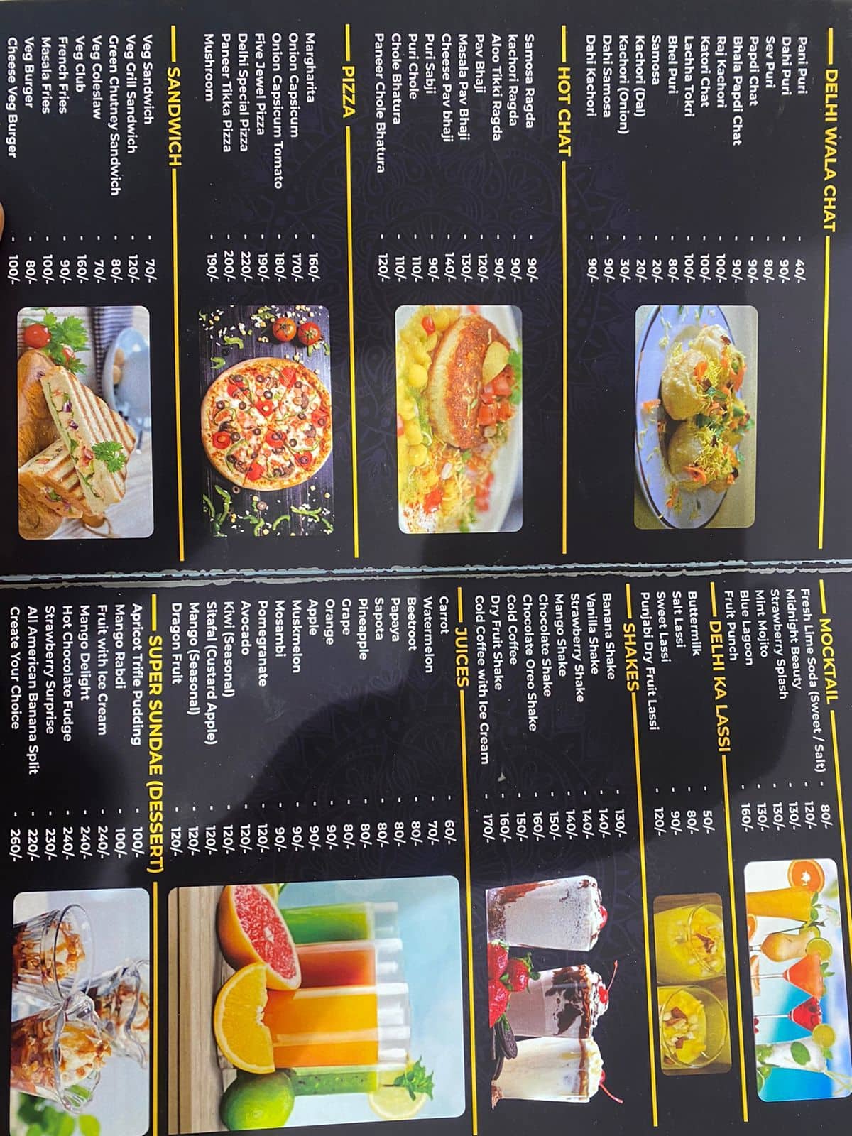 Menu at DELHI CHAT HOUSE, Hyderabad