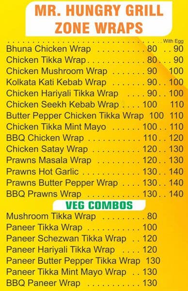 Menu at Mr. Hungry, Mumbai, Shop # 13
