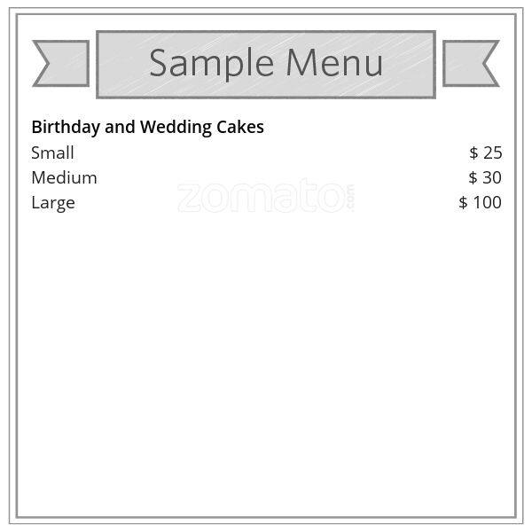 Menu at Royal Cakes desserts, Auckland