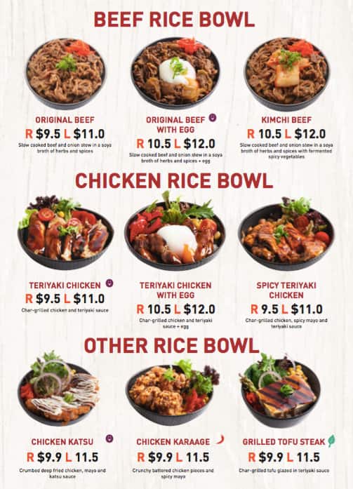 Rice Workshop Menu, Menu for Rice Workshop, Ringwood, Melbourne ...