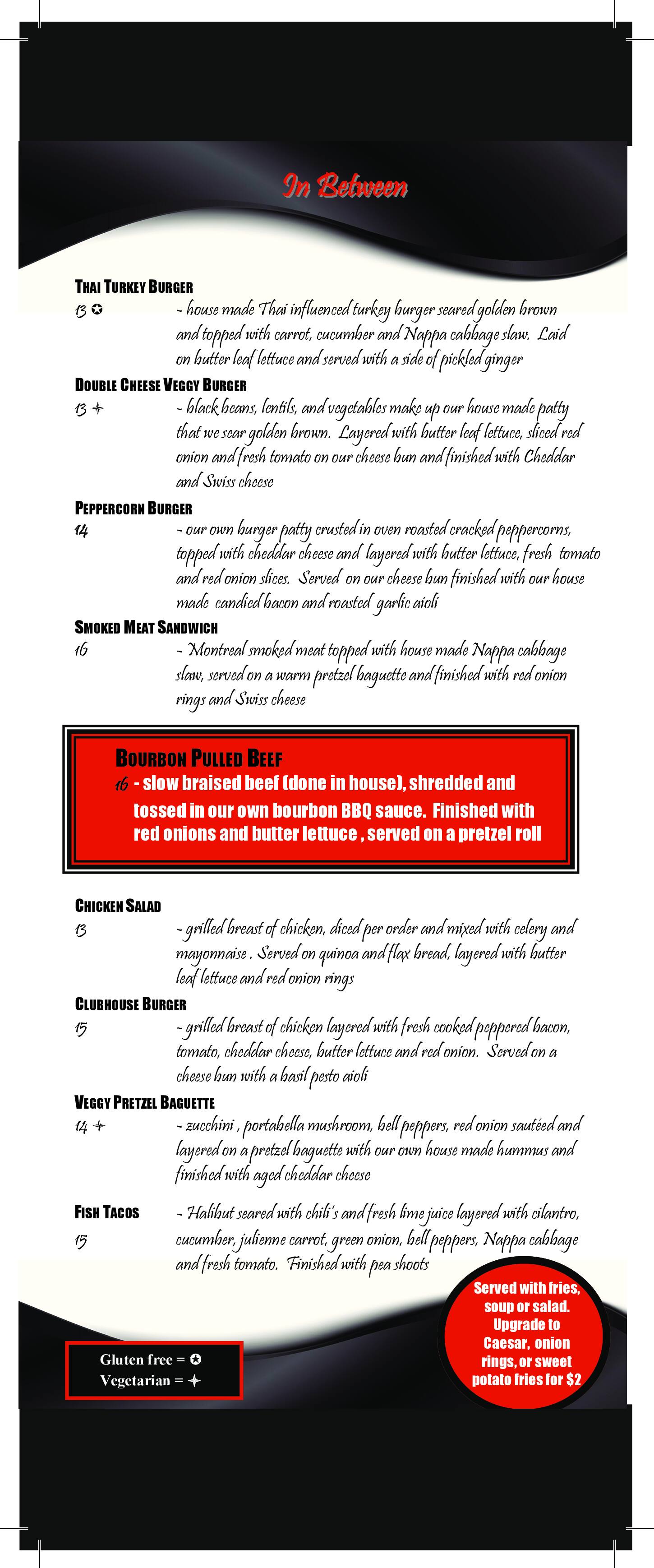 Menu at Mulligan's Lounge pub & bar, Regina