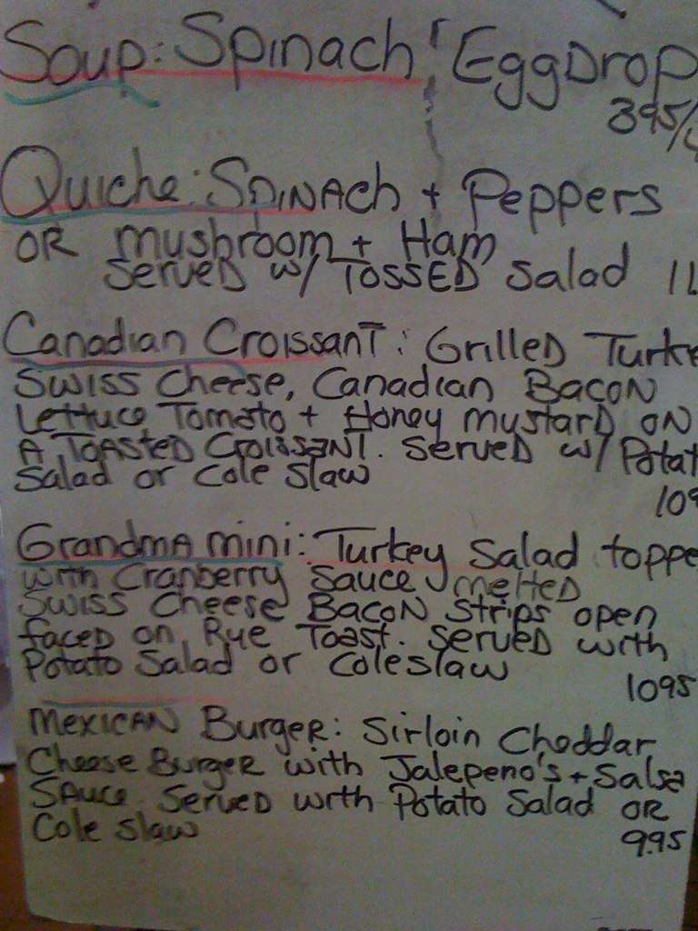 Menu at The Olde Blue Bird Inn Restaurant, Easton