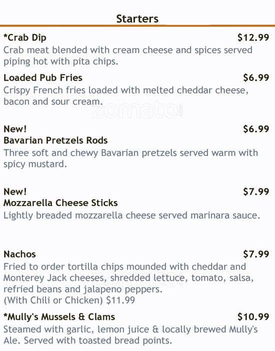 Menu at Maryland Way restaurant, Solomons