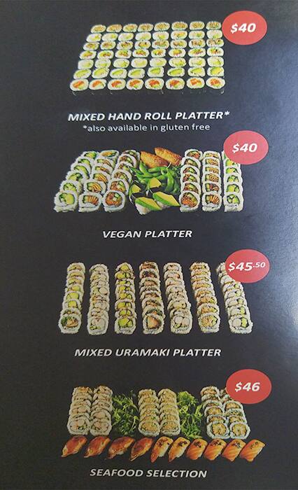 Menu at Izakaya Guu restaurant, Melbourne, 360 La Trobe St