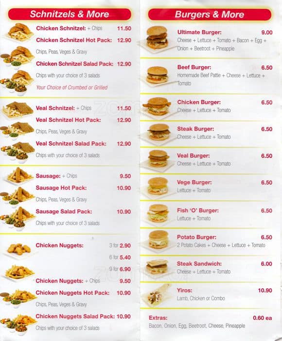 Menu at Fat Chicken restaurant, Plympton, 230 Anzac Highway Plympton