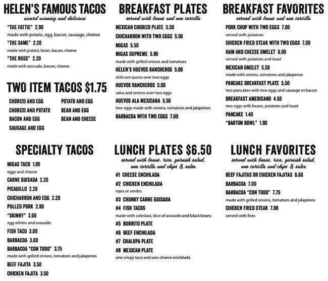 Menu at ViUDA Bistro @ Helen's Casa Alde restaurant, Buda