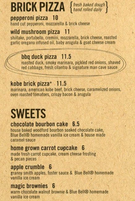 Menu at Brick House Tavern + Tap pub & bar, Parker
