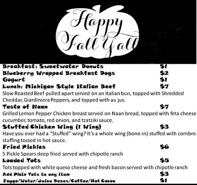 Chunky Dunk Menu, Menu for Chunky Dunk, Kalamazoo, Kalamazoo ...