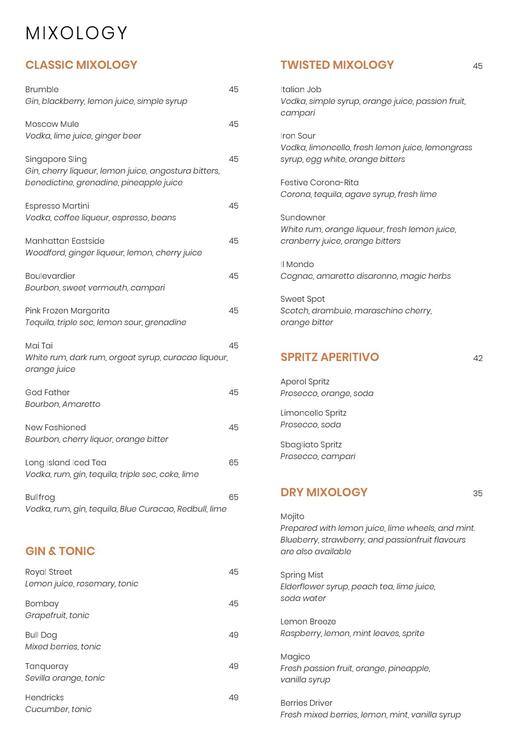 Menu of Roots Bar & Kitchen, Yas Island, Abu Dhabi