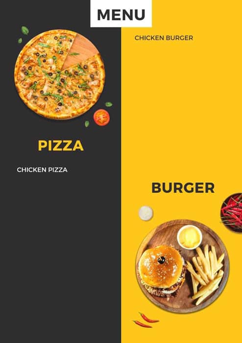 Menu at Hungry Birds, Coimbatore