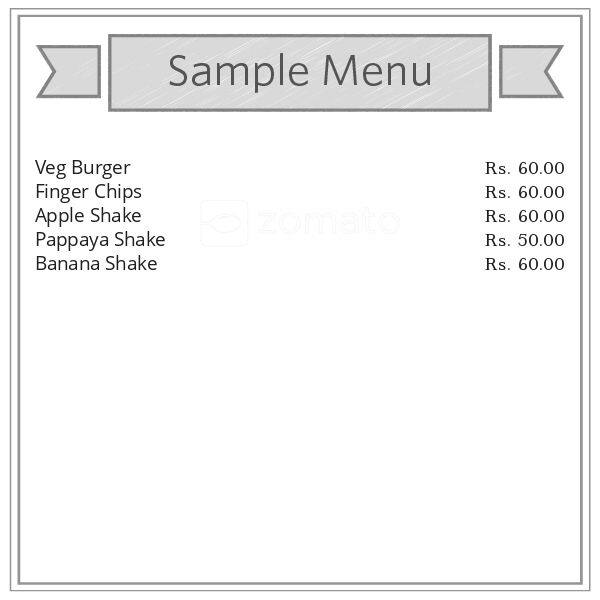 Menu of A1 Cafe, Kuvempunagar, Mysore