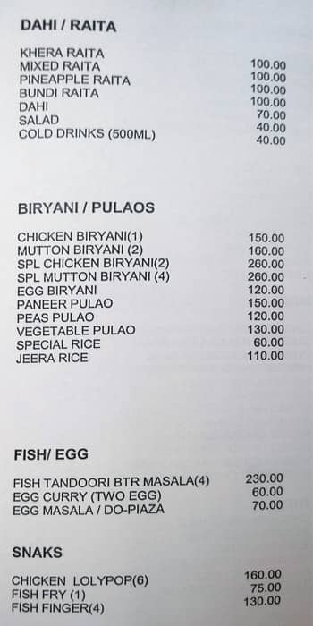 Menu at The Dhaba, Kolkata, 23