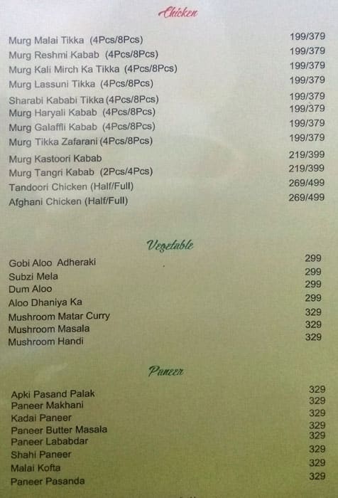 Menu at The Fizz, Noida, H8CF+Q7W