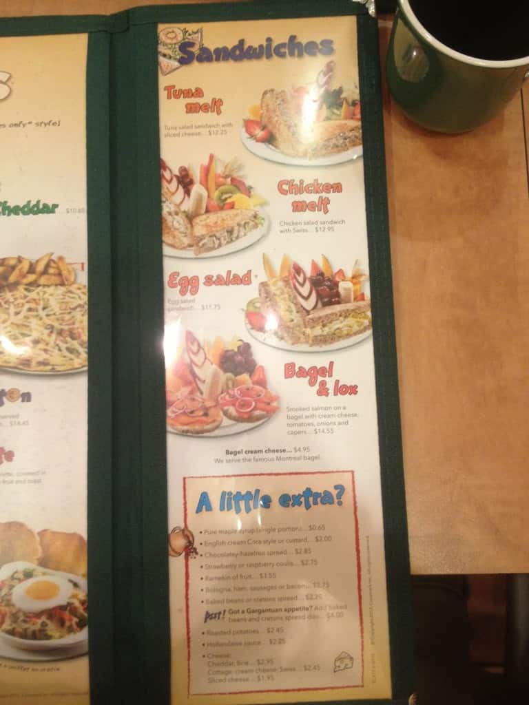 Menu at Cora Breakfast and Lunch restaurant, Edmonton, - 178 Street NW