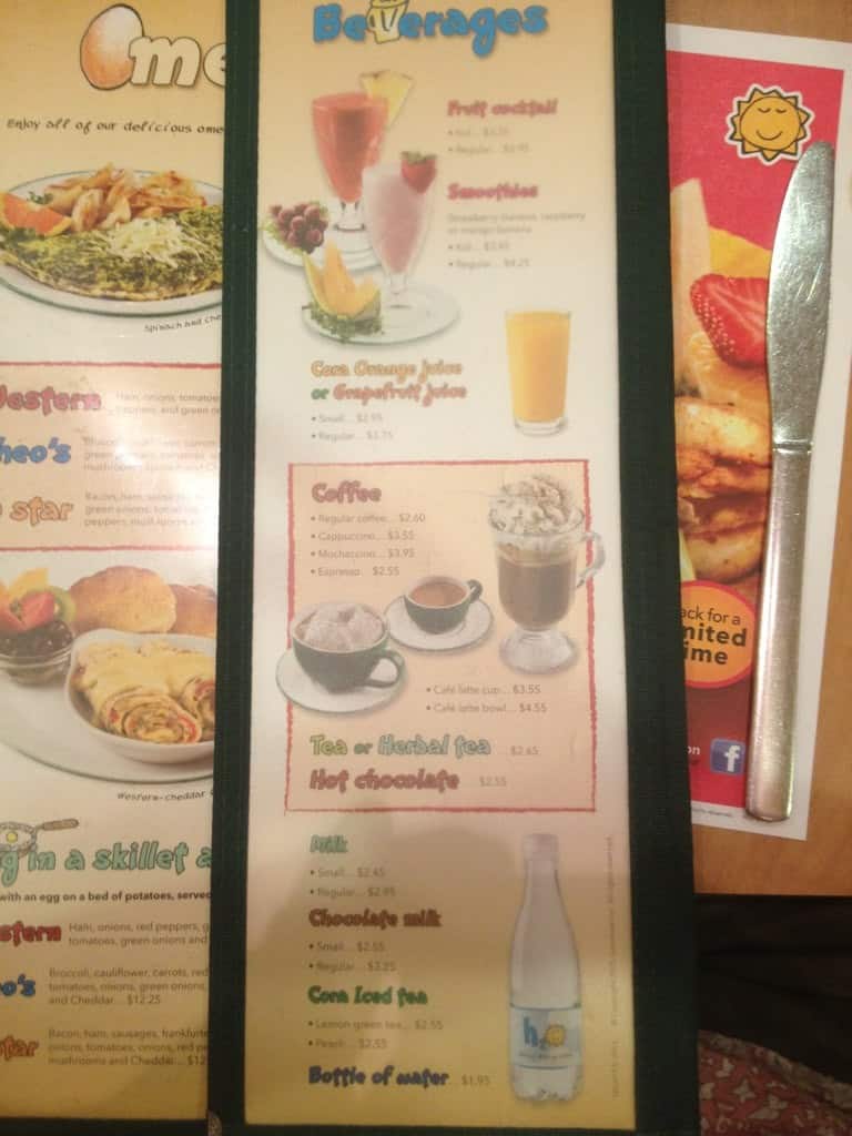 Menu at Cora Breakfast and Lunch restaurant, Edmonton, - 178 Street NW