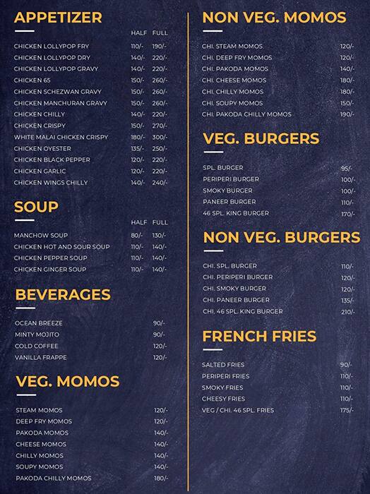 Menu of Cafe 46 Yard, Ghatkopar East, Mumbai