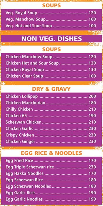 Menu at Night Snackers, Mumbai, 3