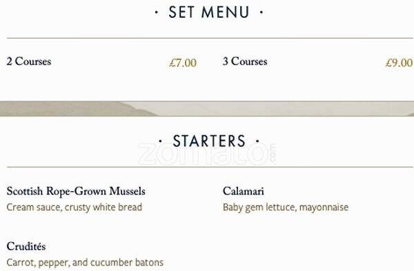 Menu at Loch Fyne Restaurant & Bar London, London, 77 Gracechurch St